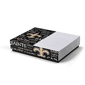 Skinit Decal Gaming Skin Compatible with Xbox One S Console - Officially Licensed NFL New Orleans Saints Black Blast Design
