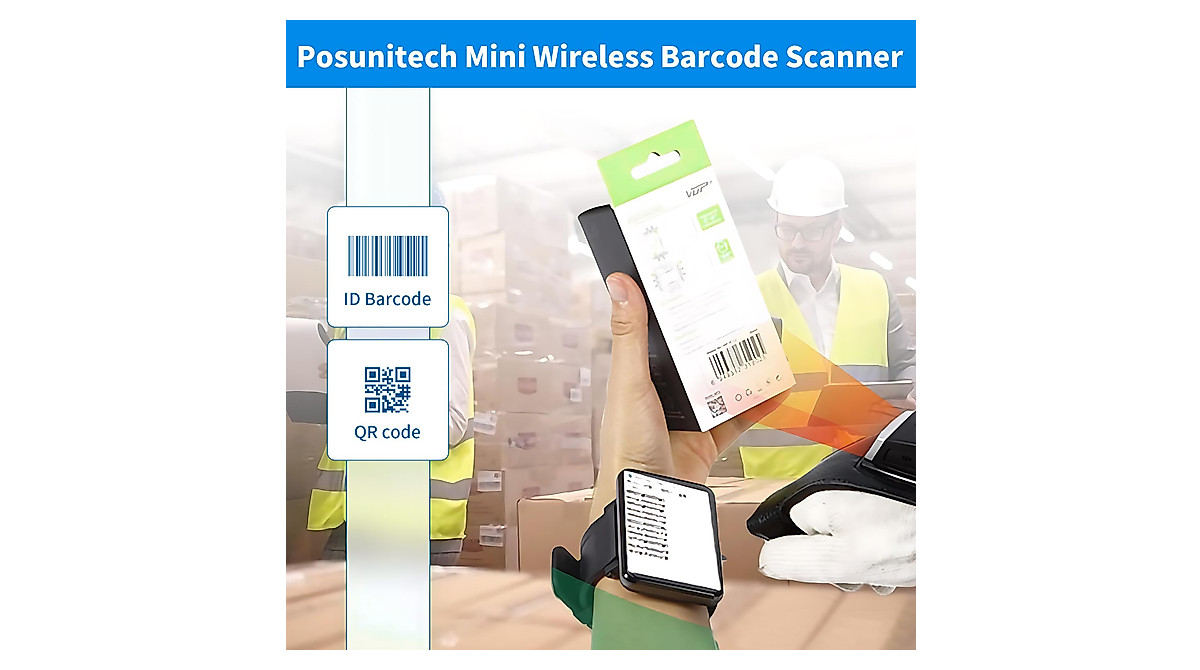Posunitech Glove Barcode Scanner 2D GS02 - Wearable & NFC Enabled Device