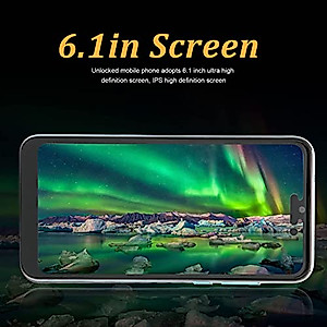 Dilwe 6.1'' Pro Unlocked Cellphone, 4GB 64GB Dual SIM Card 4G Network Mobile Phone, Face ID Unlocked Smartphone for Android 11 4000mah Battery(6.1'' Black), 6.1'' Dark Green