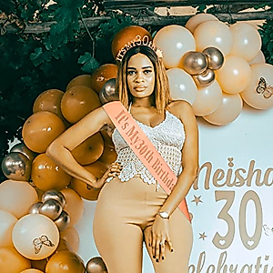 ACO-UINT 30th Birthday Crown for Women, Cute Birthday Sash & Birthday Headband for Women Set, Sweet Birthday Headband 30th Birthday Decorations Birthday Gifts for Women