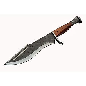 Forged Leaf Carbon Steel Blade Wooden Handle 13.75 inch EDC Hunting Knife