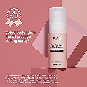JOAH Set-Fection Transfer Proof Extreme Stay Setting Spray, Infused with hyaluronic acid and centella asiatica, Net Wt. 50 ml (1.69 fl.oz..)