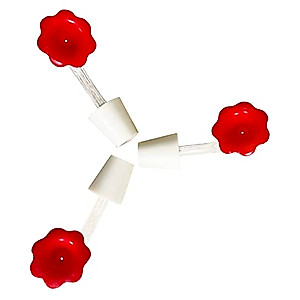 National Artcraft® RED Floral-Style Hummingbird Feeder Tubes - Make Your Own Hummingbird Feeder (Pkg/3)