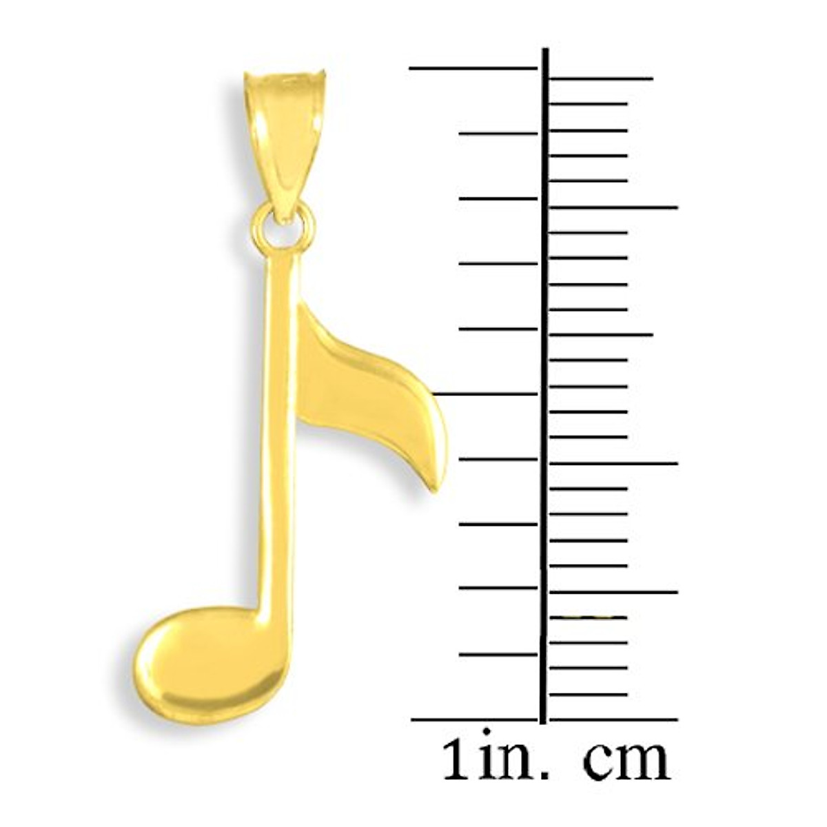 14k Gold Eighth Note Pendant