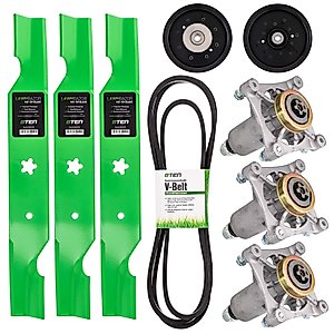8TEN Deck Rebuild Kit for Husqvarna Poulan 54 inch Z254 541ZX Zero Turn Mowers Blade Spindle Belt Idler