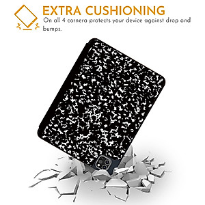 Hi Space for iPad Pro 11 Case Notebook with Pencil Holder 2022 2021 2020 2018 for iPad 11 Pro Case Black Composition Book Cover Auto Sleep Wake foriPad Pro 11 4th/3rd/2nd/1st Gen