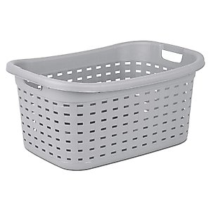 STERILITE 12756A06 Cement Color Weave Laundry Basket, 26"