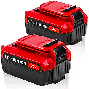 TenHutt 【Upgrade】 2Pack 20V 6.0Ah Max Replace Battery for Porter Cable 20V Lithium Battery Compatible with PCC685L PCC680L PCC682L PCC6 20V Cordless Power Tools