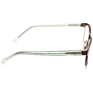 Kate Spade New York Women's Ebba Oval Reading Glasses, Brown Mint 2.0/Clear Prescription, 50 mm + 2