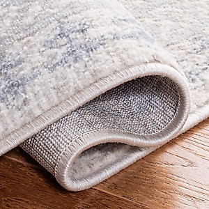 SAFAVIEH Brentwood Collection Runner Rug - 2' x 12', Ivory & Grey, Traditional Oriental Distressed Design, Non-Shedding & Easy Care, Ideal for High Traffic Areas in Living Room, Bedroom (BNT899B)