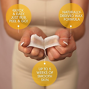 Nad's Facial Wax Strips - Natural All Skin Types - Waxing Kit With 30 Face Wax Strips & Post Wax Oil, 1 Count