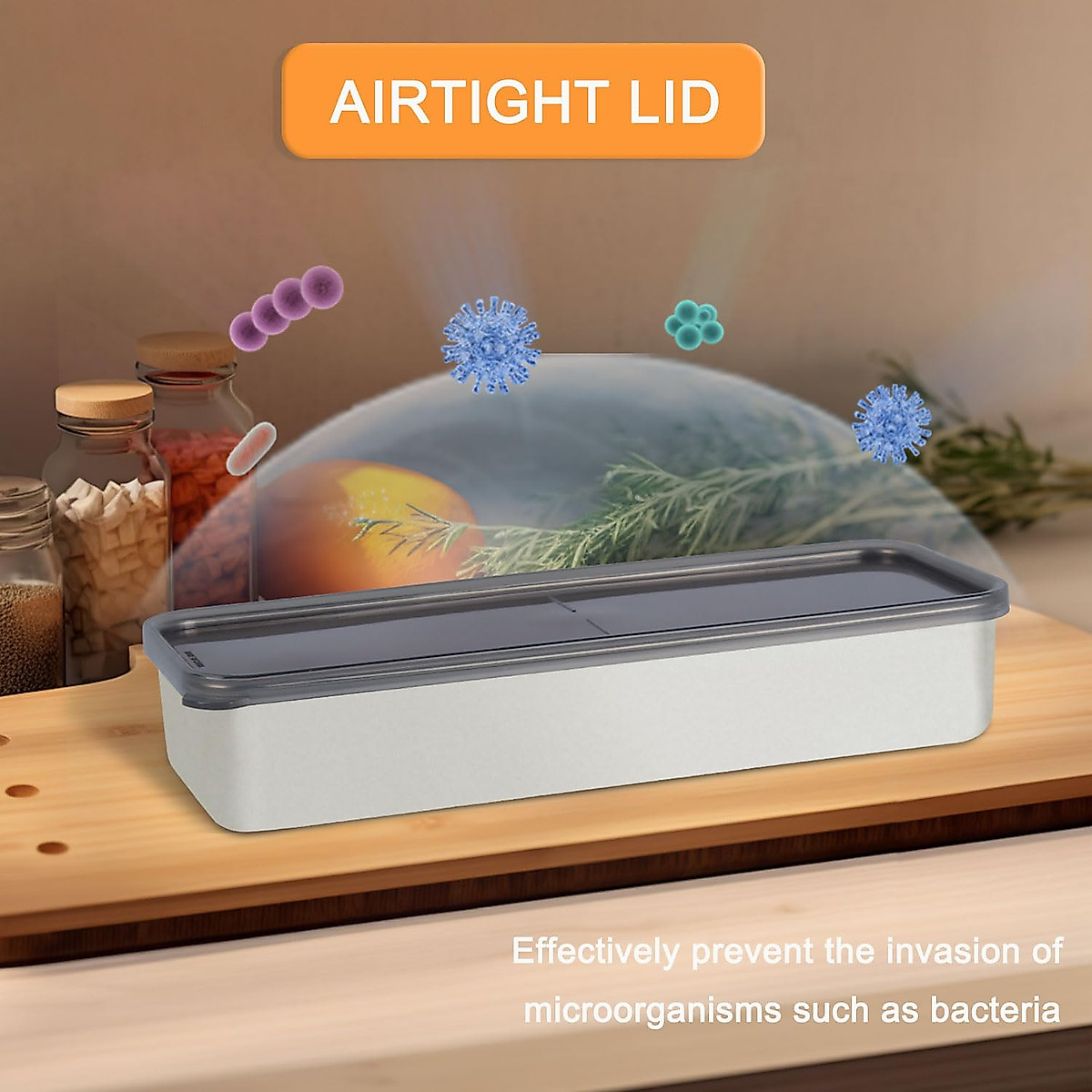 Bacon Container for Refrigerator,Bacon Holder for Refrigerator,Deli Container with Lid,304 Stainless Steel Bacon Storage Container ,Food Storage Container,Bacon Keeper with Airtight Silicone Sealed.