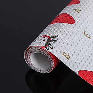 Refrigerator Shelf Liners(47.24''L×17.72‘’W– Premium Cabinet Liner for Kitchen – Shelf Liners for Kitchen Cabinets Non-Adhesive – Waterproof Shelf Paper with Modern Pattern–Durable EVA Cabinet Liners