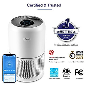 LEVOIT Air Purifiers for Home Bedroom H13 True HEPA Filter for Large Room, Sleep, Quiet Cleaner for Dust, Allergies, Pets, Smoke, White Noise, Smart WiFi, Auto Mode, 300S