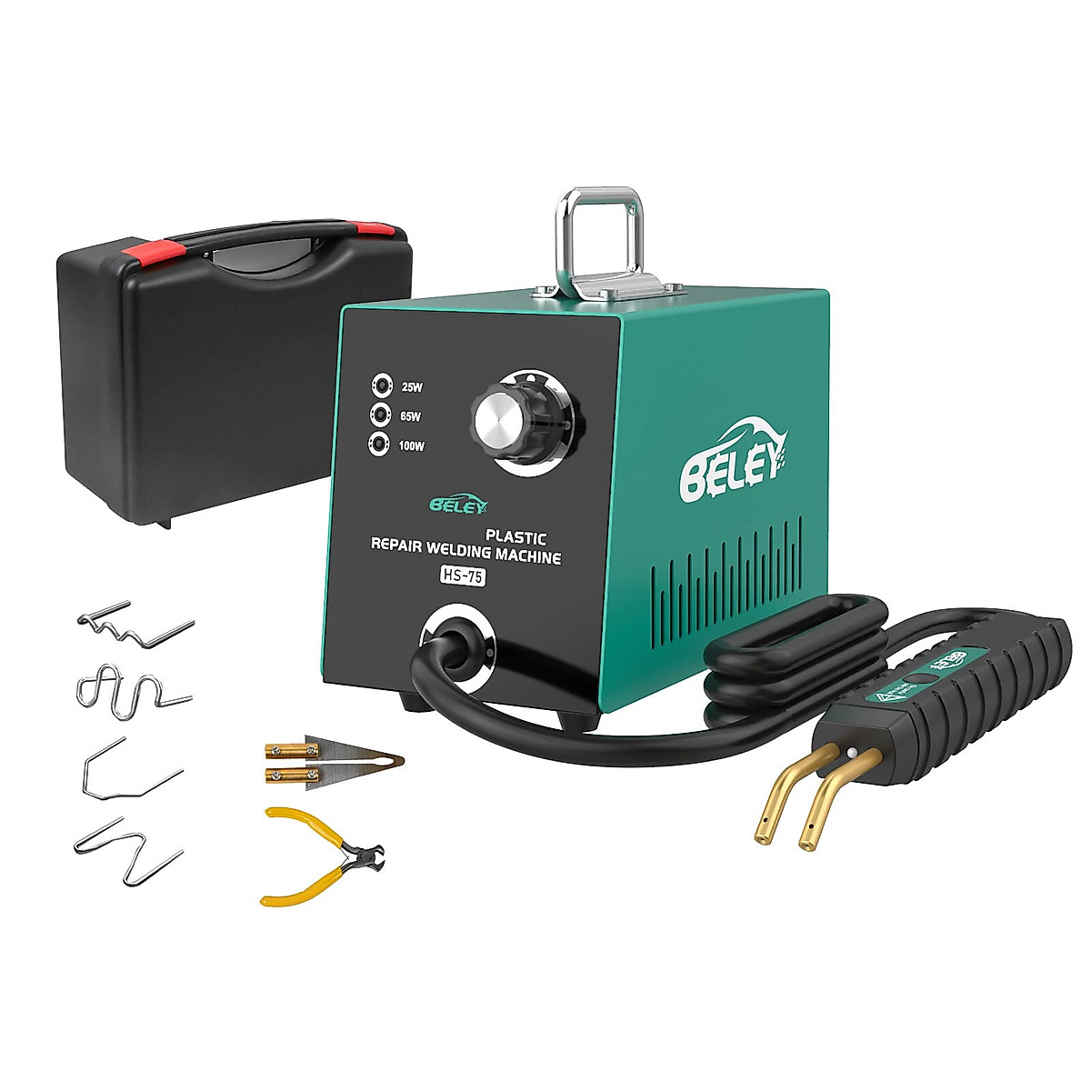 Plastic Welder Kit Hot Stapler - BELEY Adjustable 25W 65W 100W Plastic Repair Welding Machine, 110V Car Bumper Plastic Fixing Tool with 600pcs Staples