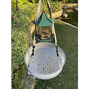 Seed/Shell Catcher for Bird Feeders Platform 19 x 19 x 4 inches Birdseed Hoop Outdoor Garden Hanging Tray