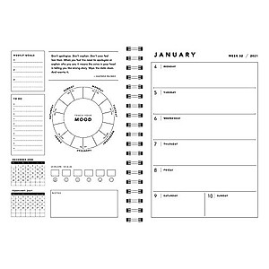 2021 Mood Tracker Planner: Understand Your Emotional Patterns; Create Healthier Mindsets; Unlock a Happier You! (Habit Tracker and Weekly Calendar)