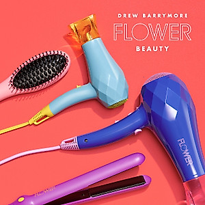 Flower Beauty Ionic Volumizing Styler - Versatile Ceramic Styling Iron - Straightens, Curls, Adds Volume & Shine to Hair - Includes 2 Heat Settings