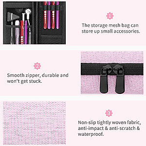 YINKE Stethoscope Case for 3M Littmann Classic III/Cardiology IV/Lightweight II S.E. & MDF Acoustica Stethoscope, Hard Organizer Storage Bag for Nurses and Doctors Accessory (Pink)