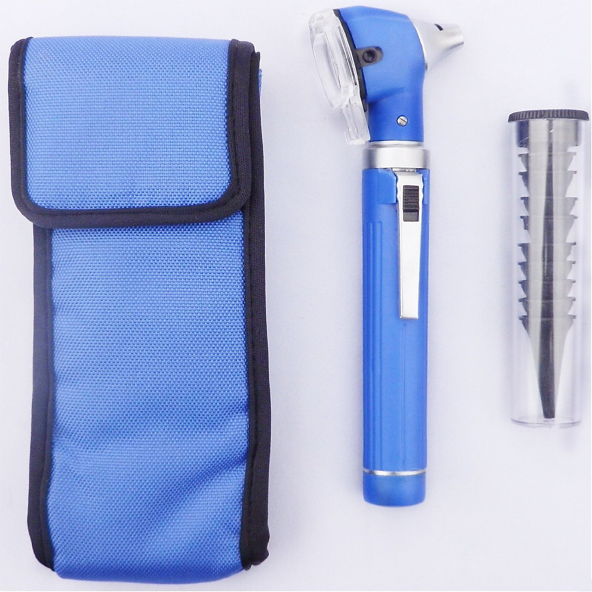 Fiber Optic Mini Otoscope Blue Color (Diagnostic Set)