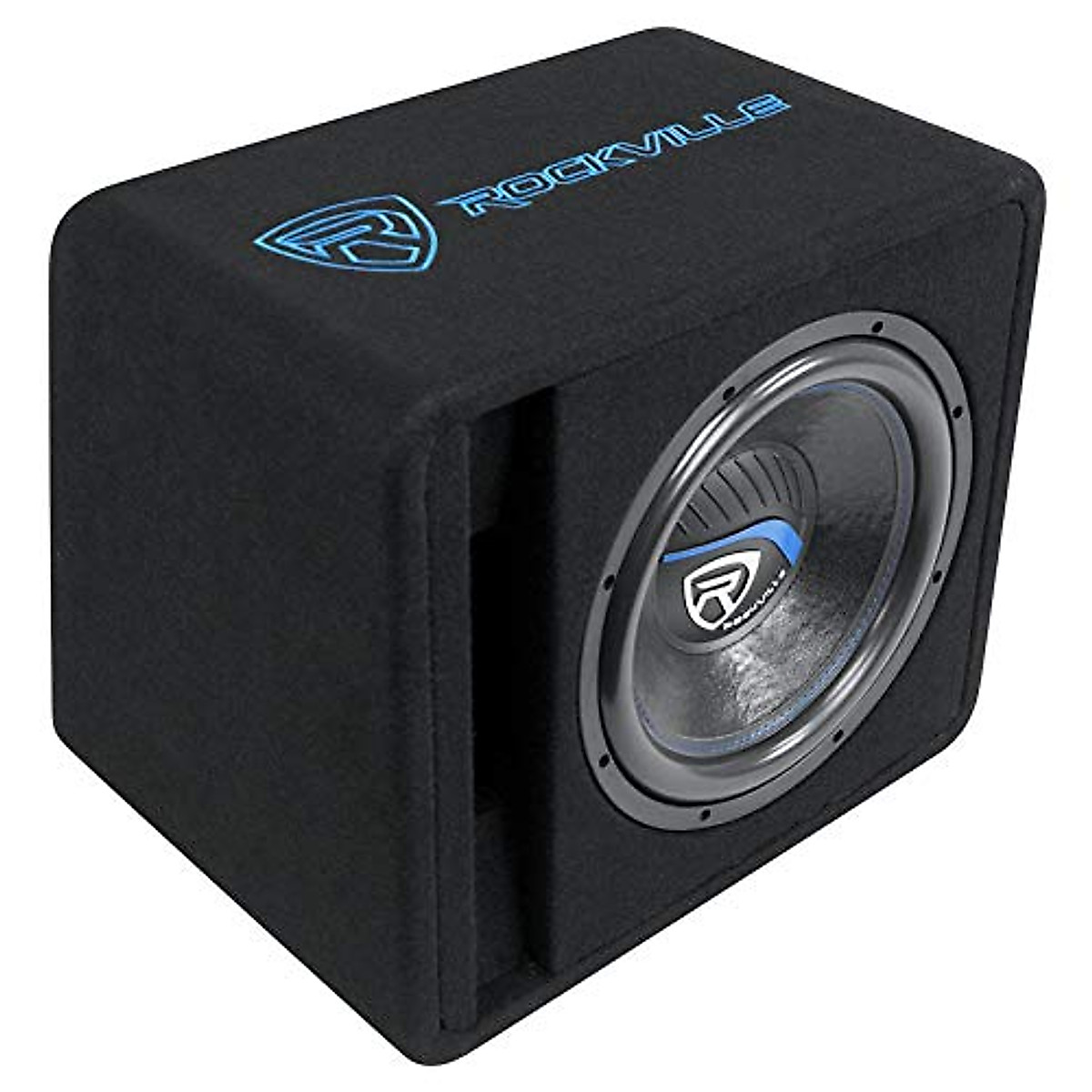 Rockville SK512 PACKAGE 12" 1400w Loaded K5 Car Subwoofer Enclosure+DB11 Amp, Black