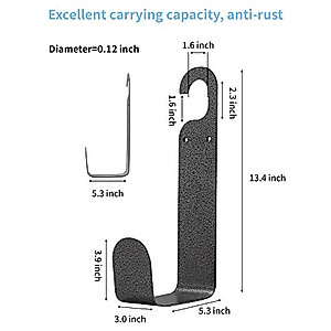 GARTOL Garden Hose Holder Wall Mount Water Hose Holder, 13.4-inch Length Heavy Duty Faucet Hose Hook with Screws, and Expansion Bolt