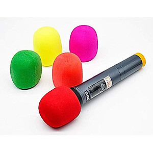 Jonsnowo Microphone Covers Foam,Sponge Cover for Household KTV Microphone. 5 Colors. Blue，Green，Yellow， Red，Black