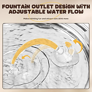 Zekory Cat Water Fountain, 108oz/3.2L Stainless Steel Automatic Dog Water Dispenser, Ultra-Quiet Pump for Cats Inside, Dogs, Multiple Pets with 3 Replacement Filters