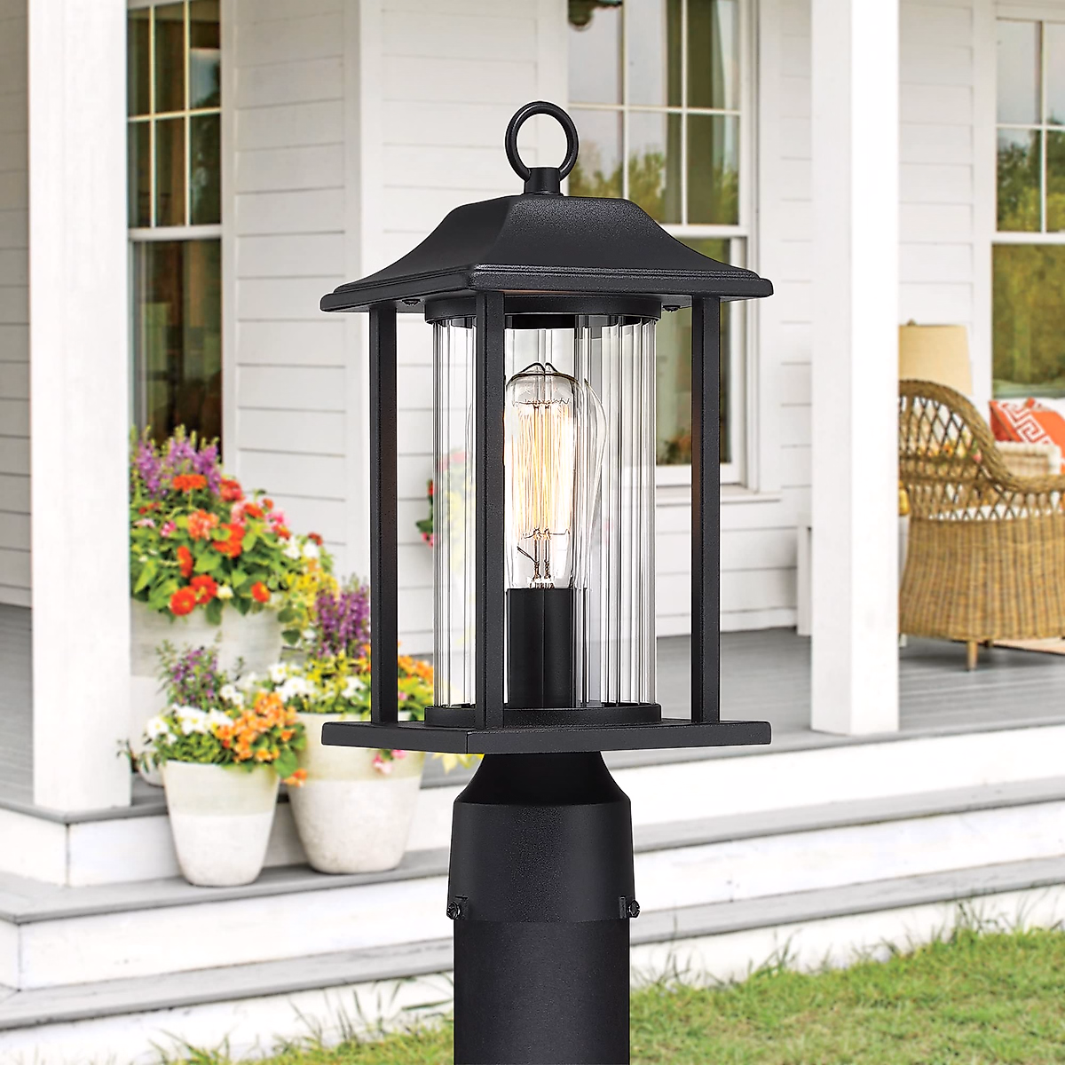 MrSconce Pier Mount Base 2 Pack, Cast Aluminum Outdoor Post Light Adapter, Outdoor Post Lights, Lamp Post Light Fixture
