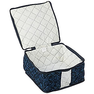 Homewear 8-Piece Hudson Damask China Storage Container Set, Navy