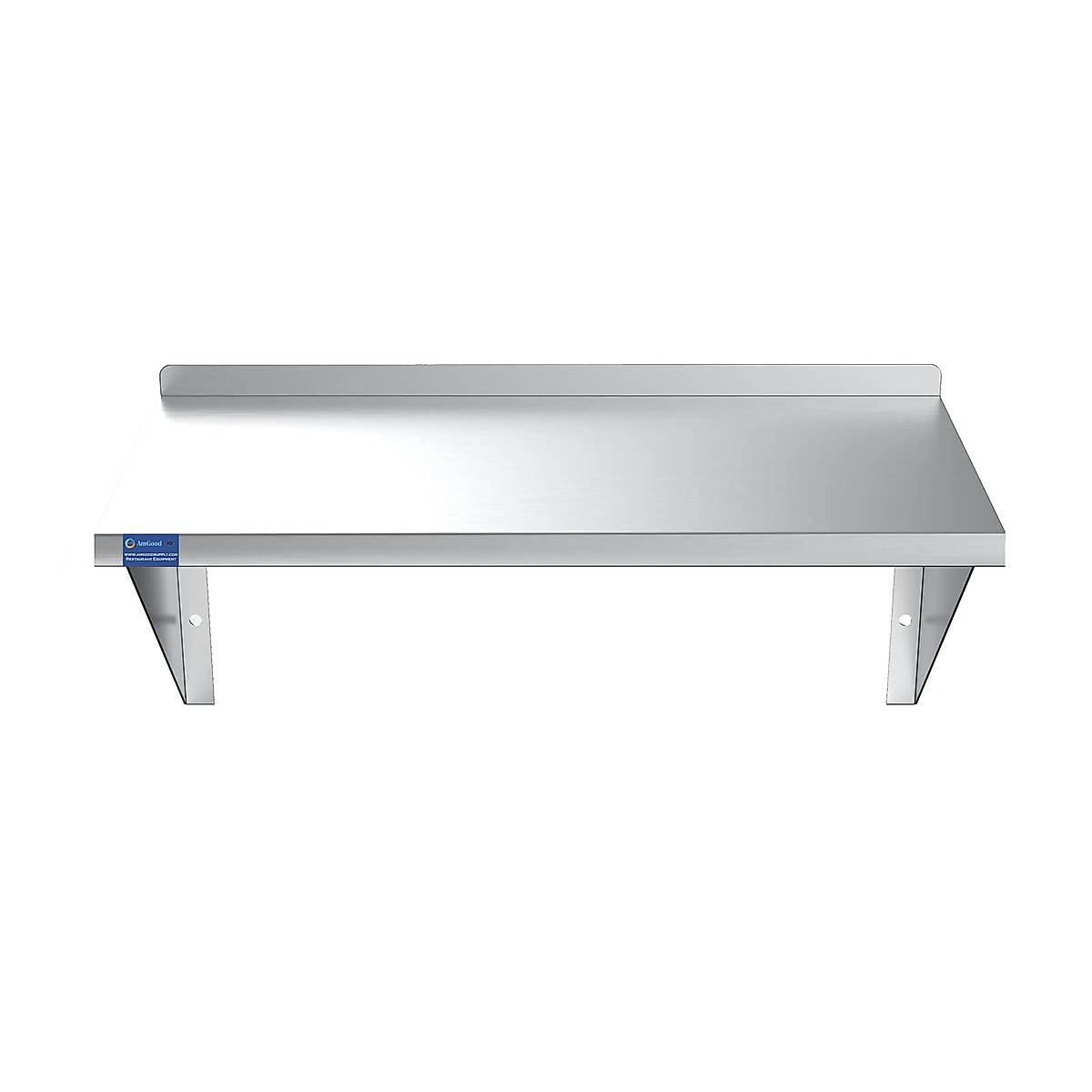 AmGood 14" x 60" Stainless Steel Wall Shelf | Appliance & Equipment Metal Shelving | Kitchen, Restaurant, Garage, Laundry, Utility Room | Heavy Duty | Squared Edge | NSF Certified