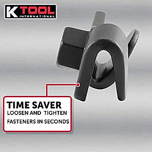 K Tool International 49403 Universal Automotive Wrench Extender Adaptor with 1/2 Inch or 21mm Hex Drive for Garages, Repair Shops, and DIY, Drop Forged Body with Heat Treatment, Extendable, Black
