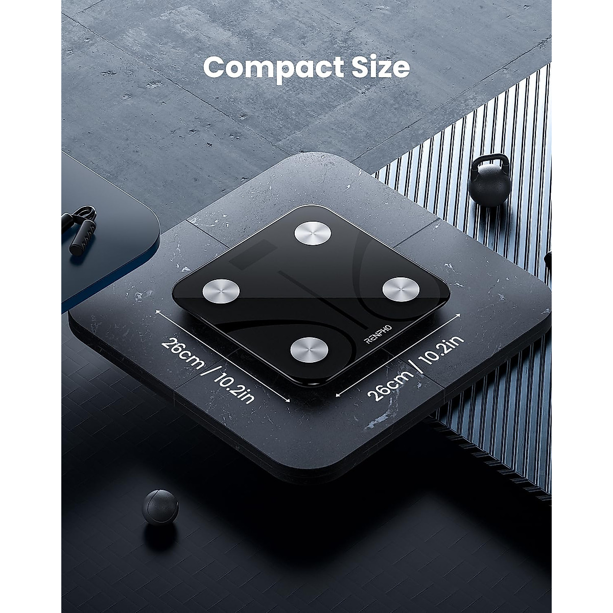 RENPHO Bluetooth Scale for Body Weight, Smart Weight Scale Digital Body Fat BMI Bathroom Scale, Elis 1 Body Composition Monitor with Health Analyzer, 396 lbs