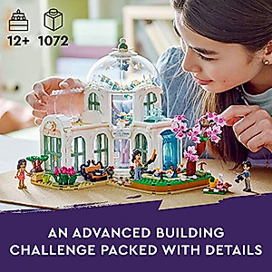 LEGO Friends Botanical Garden Building Toy Set, A Creative Project for Ages 12+, Build and Display a Detailed Greenhouse Scene, A Gift for Kids and Teens Who Love Flowers and Plants, 41757