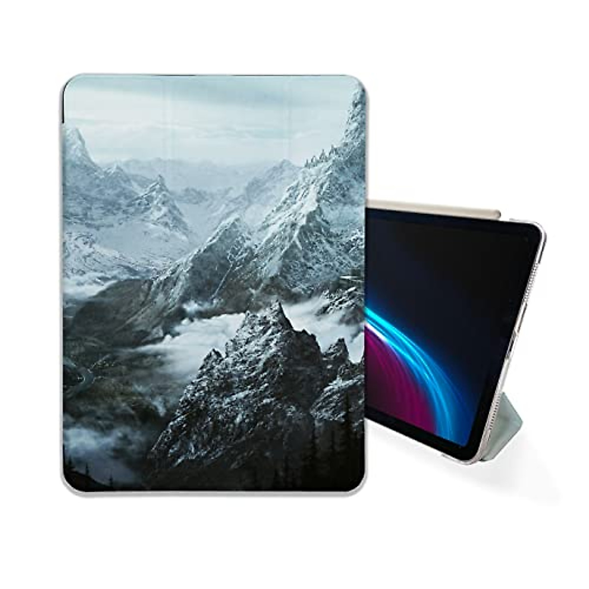 Cute Winter Mountain Nature case Compatible with iPad Mini Air Pro 7.9 8.3 9.7 10.2 10.9 11 12.9 inch Pattern Cover New 2022 2021 Trifold Stand 3 4 5 6 7 8 9 Generation 251 (9.7" iPad Air 1/2)
