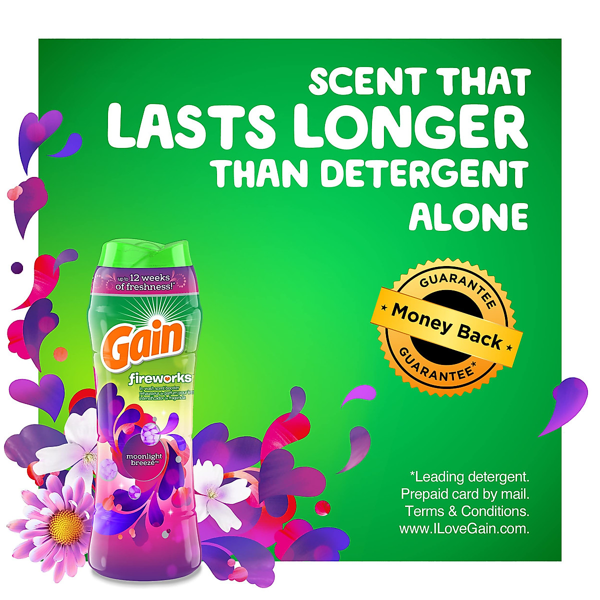 Gain Fireworks In-Wash Scent Booster Beads, Moonlight Breeze, 26.5 oz