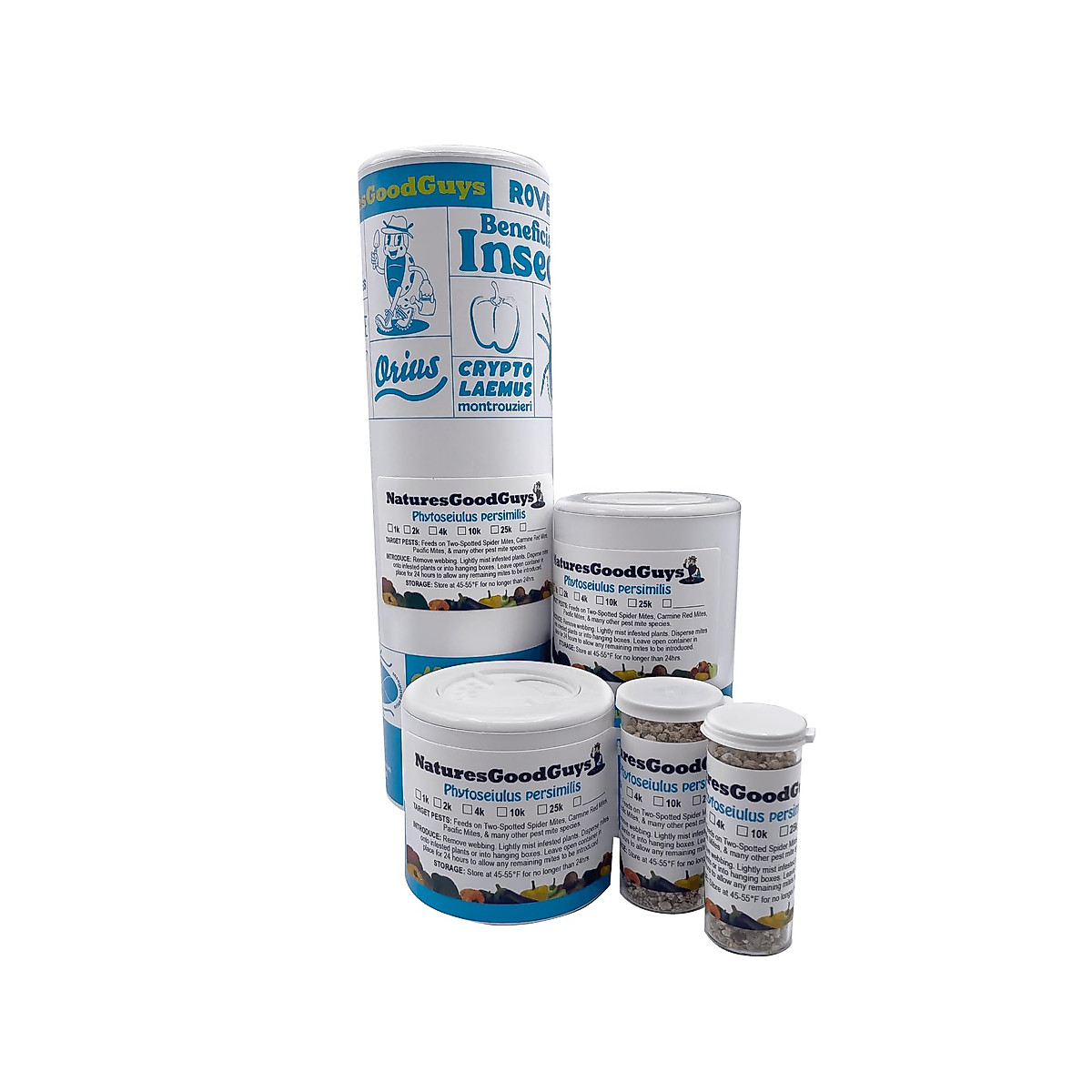 NaturesGoodGuys - Live Adult Phytoseiulus persimilis - Best for Two Spotted Spider Mites (2,000 Live Adult P. Persimilis)