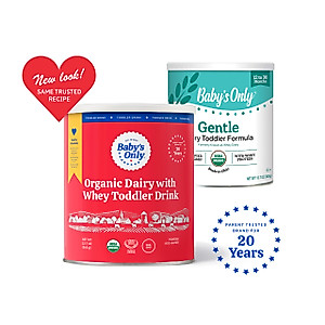 Baby's Only Organic Dairy with Whey Toddler Drink, Milk Powder with Extra Whey Protein, Iron, Vitamin D, Toddlers 12 Months Old and Up, Organic Toddler Drink, Easy to Digest, 12.7 oz, 1 Pack