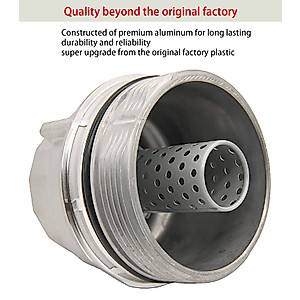 Oil Filter Housing Cap Assembly, Compatible with Toyota Avalon Camry Highlander RAV4 Sienna Tacoma Venza, ES300h RC350 RX350,Scion tC,Replace 15620-36020,15620-36010,15643-31050
