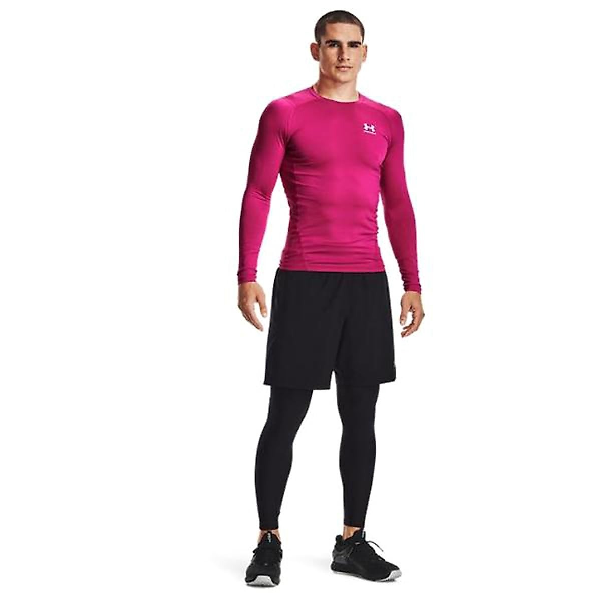 Under Armour Men's HeatGear Armour Leggings , Black (001)/Pitch Gray, X-Large