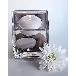 24 pcs Unscented White Floating Disc Candle, Hand Poured Paraffin Wax Candles 3 Inch Diameter, Home Décor, Wedding Receptions, Baby Showers, Birthdays, Celebrations & Party Favors