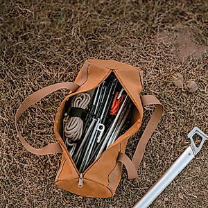 loensy Tent Stakes Storage Bag Multifunctional Large Capacity Bags Case for Camping