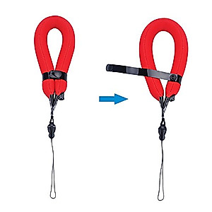 JJC Waterproof Camera Floating Wrist Strap for Olympus Tough TG-6 TG-5 TG-4 TG-3 Fujifilm FinePix XP140 XP130 XP120 Nikon Coolpix W300 W150 Gopro Hero 9 8-Red