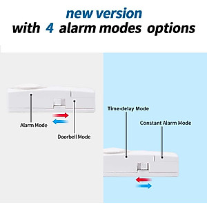 WSDCAM Door and Window Alarm for Home Wireless Alarm Security System Magnetic Alarm Sensor Close Door Reminder Loud 110 dB, 4-in-1 Mode Window Alarms 10 Pack