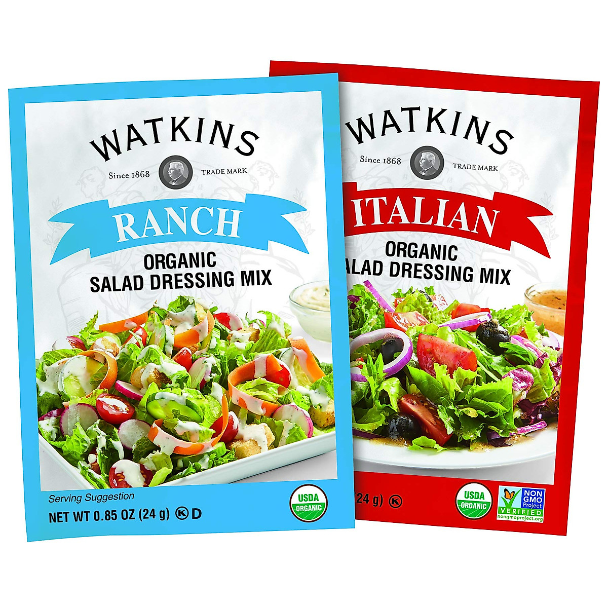 Watkins Organic Ranch Salad Dressing Mix, 0.85 oz. Packets, 12-Pack