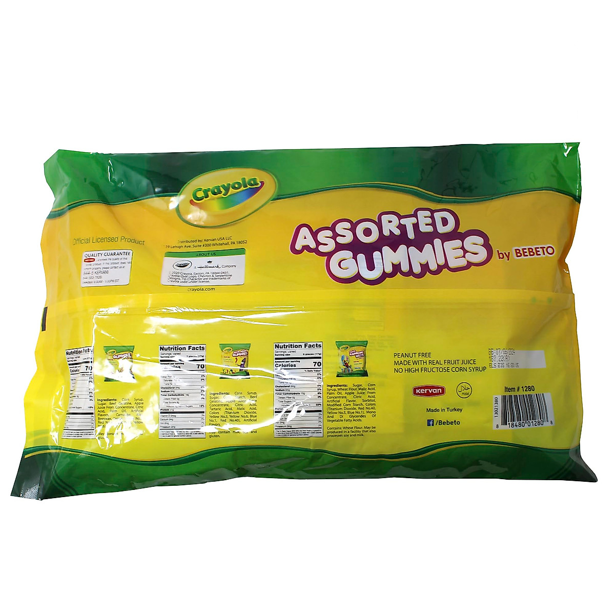 Crayola Assorted Gummy Variety Pack, Back to School & Halloween Treat - Candies with Real Fruit Juice - Sweet & Sour Candy Mix - Individually Wrapped 22 Bags (13.2 oz) by Kervan