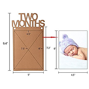 OOTSR 1st Birthday Photo Banner Growth Record 1-12 Month Photo Prop for First Birthday Party Bunting Decor