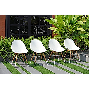 Brampton 9 Piece Outdoor Eucalyptus Extendable Dining Set | Perfect for Patio | with Teak Finish