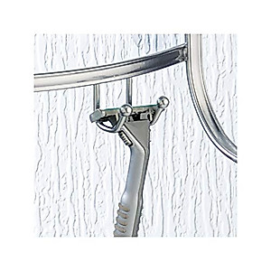 iDesign York Bathroom Over the Door Shower Caddy with Storage Baskets Shelves and Hooks for Shampoo, Conditioner, Soap, Silver