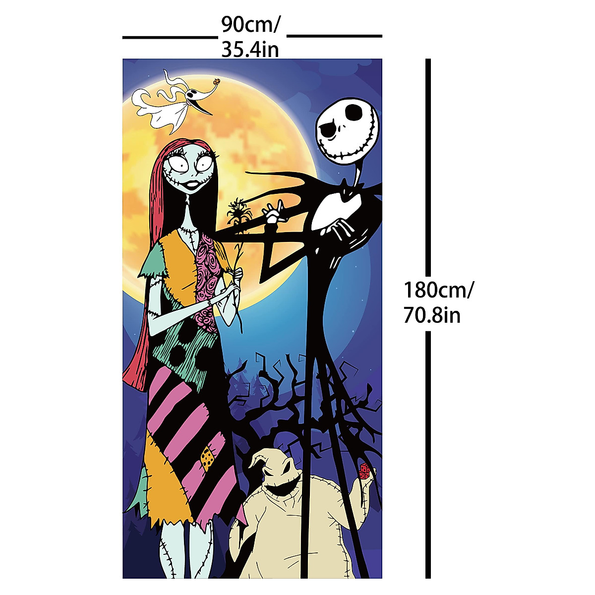 Jack Skellington Porch Sign Banner Nightmare Before Christmas Banner Party Supplies Decorations Welcome Christmas Fall Door Banner